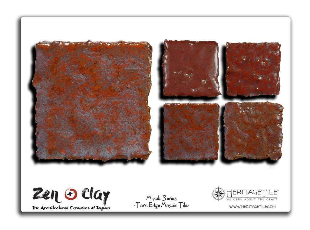 Sample Card - Miyabi Torn Edge Mosaic (Maple Red) | Zen+Clay